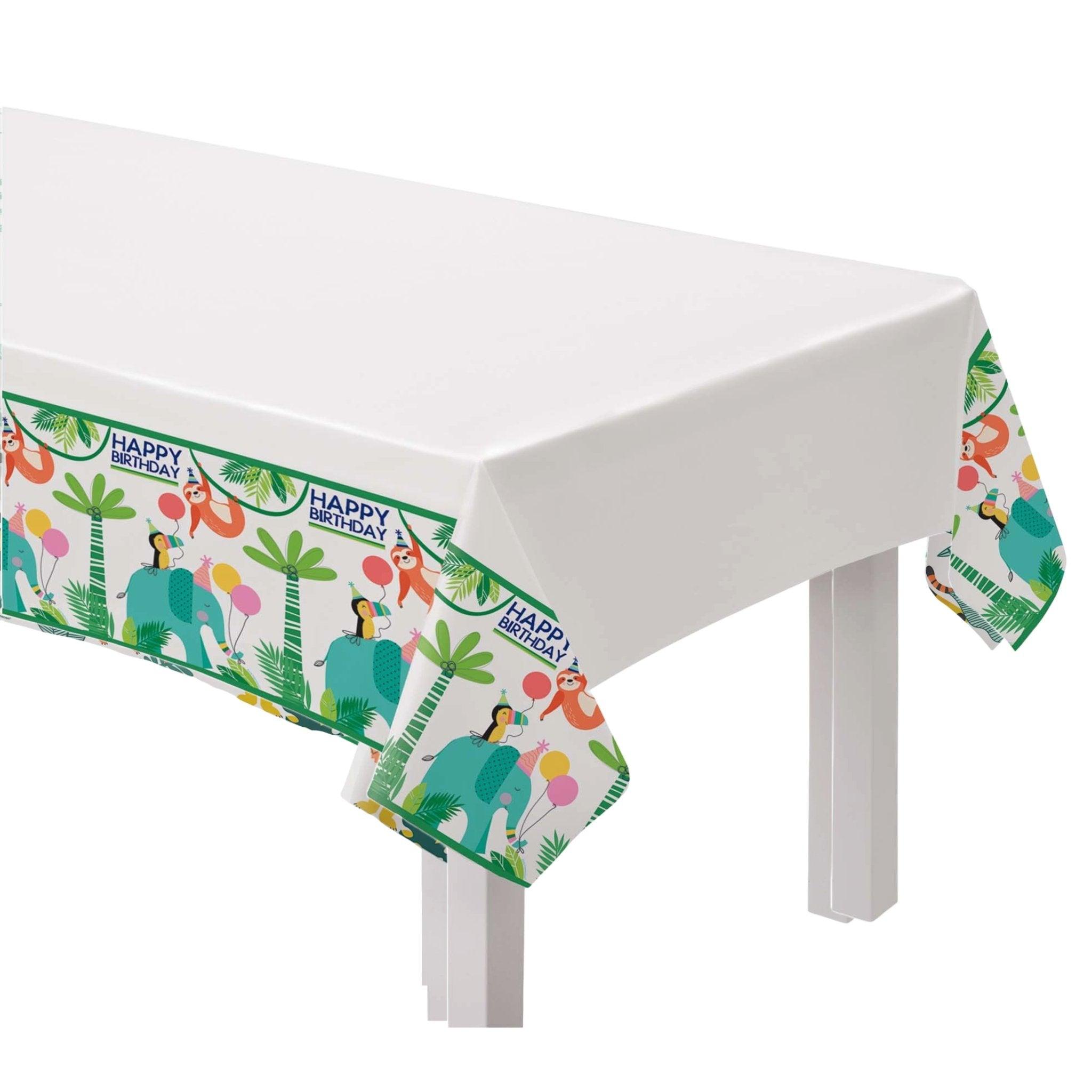 Get Wild Safari Birthday Party Table Cover | Amazing Pinatas – Amazing ...