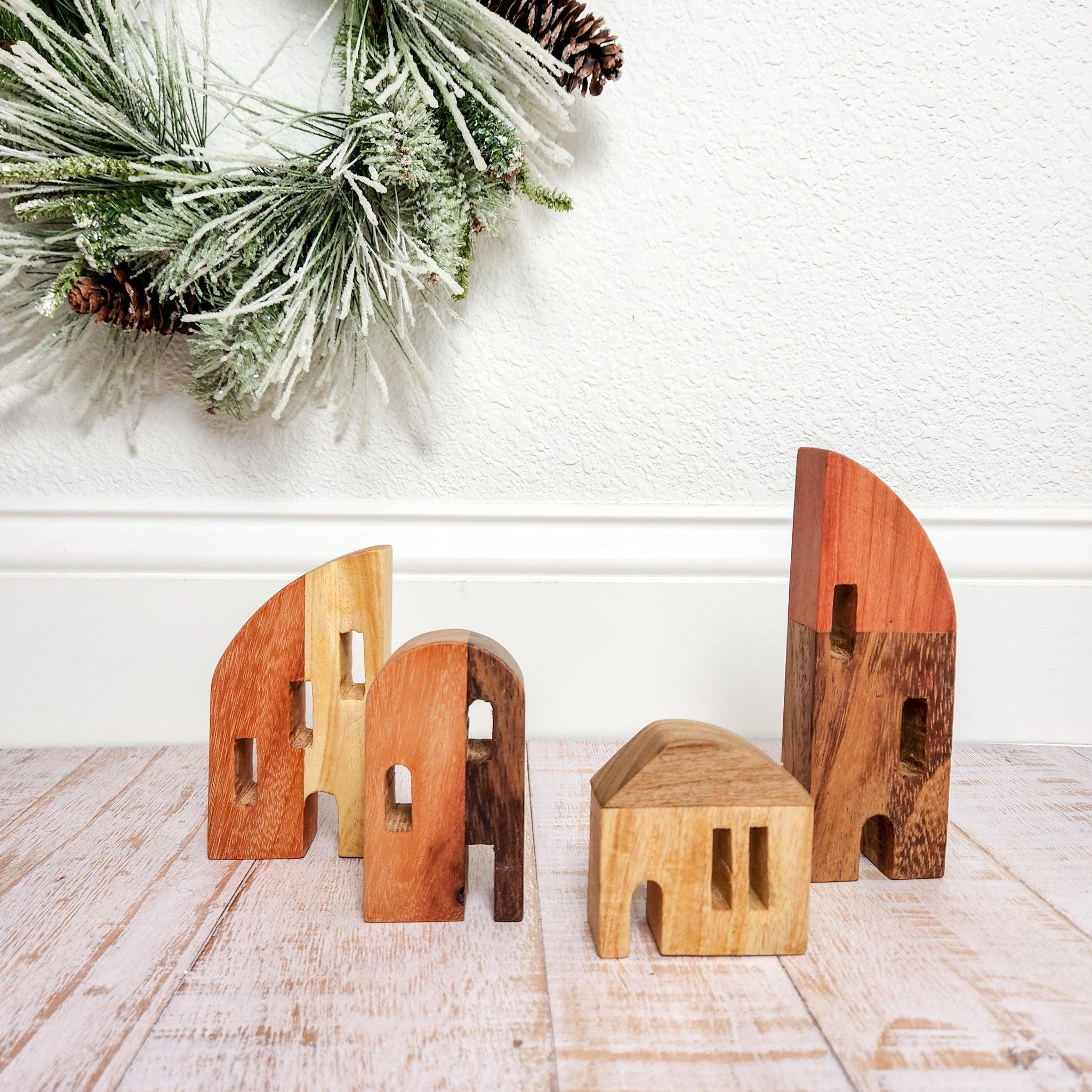 Modern Wood Christmas Village | Amazing Pinatas – Amazing Pinatas